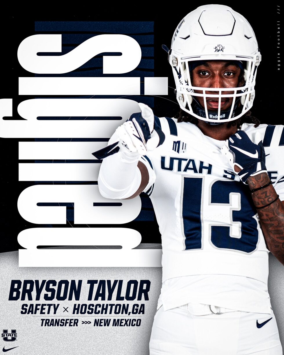 Utah State Football Signs University of New Mexico Safety Bryson Taylor ...