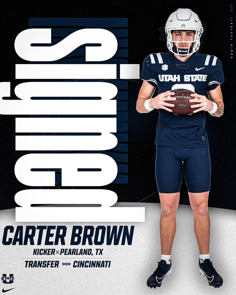 Utah State Football Signs University of Cincinnati Kicker Carter Brown ...