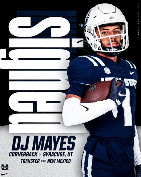 Utah State Football Signs University of New Mexico Cornerback DJ Mayes ...